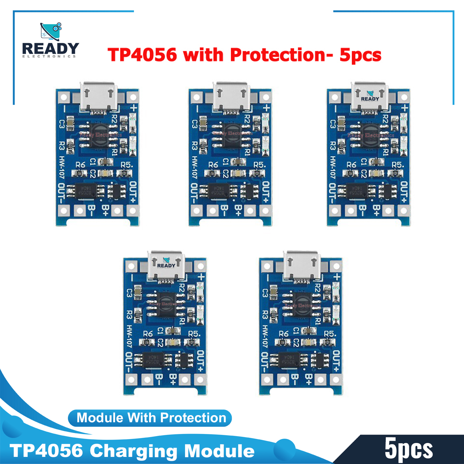 TP4056 1A Battery Charging Module with Protection-Micro B USB Products ...