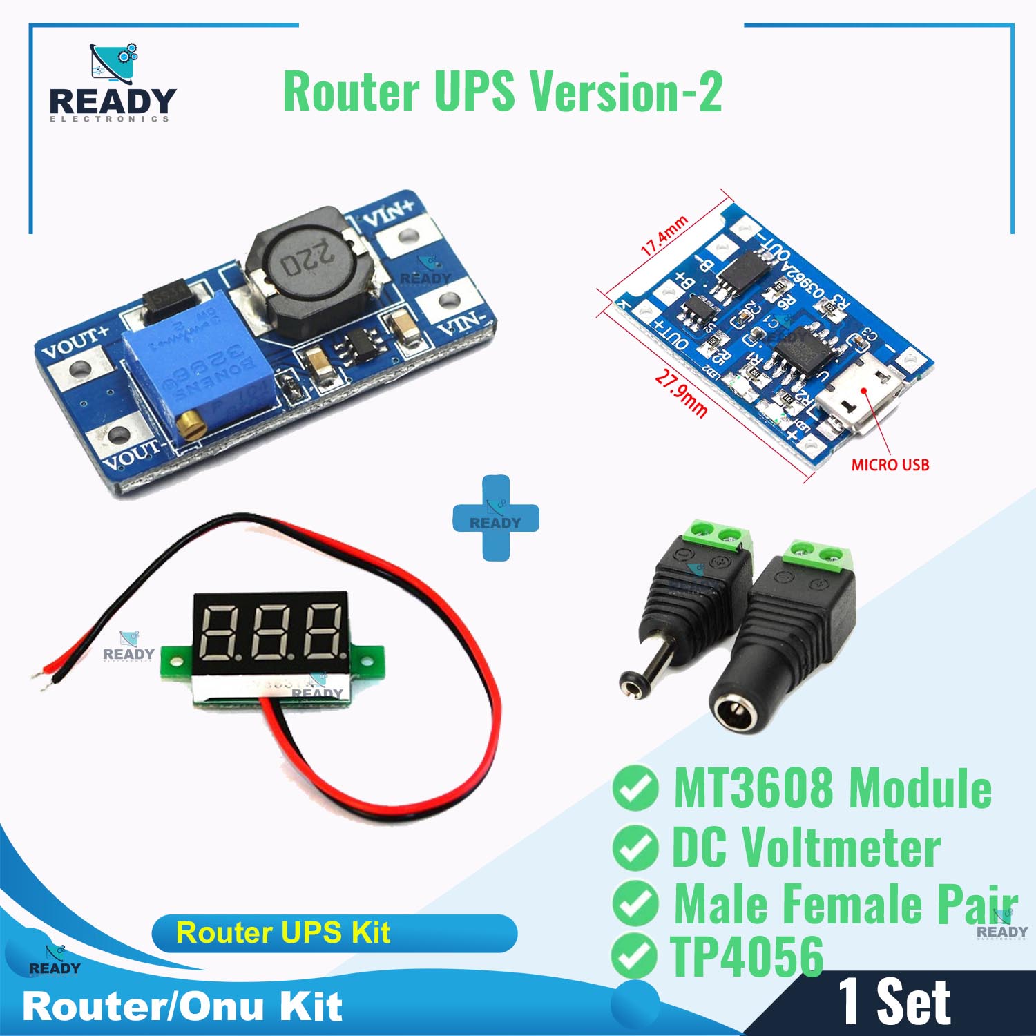 UPS Kit For Wi-fi Router and Onu- Combo Kit V-2 Products - Ready ...