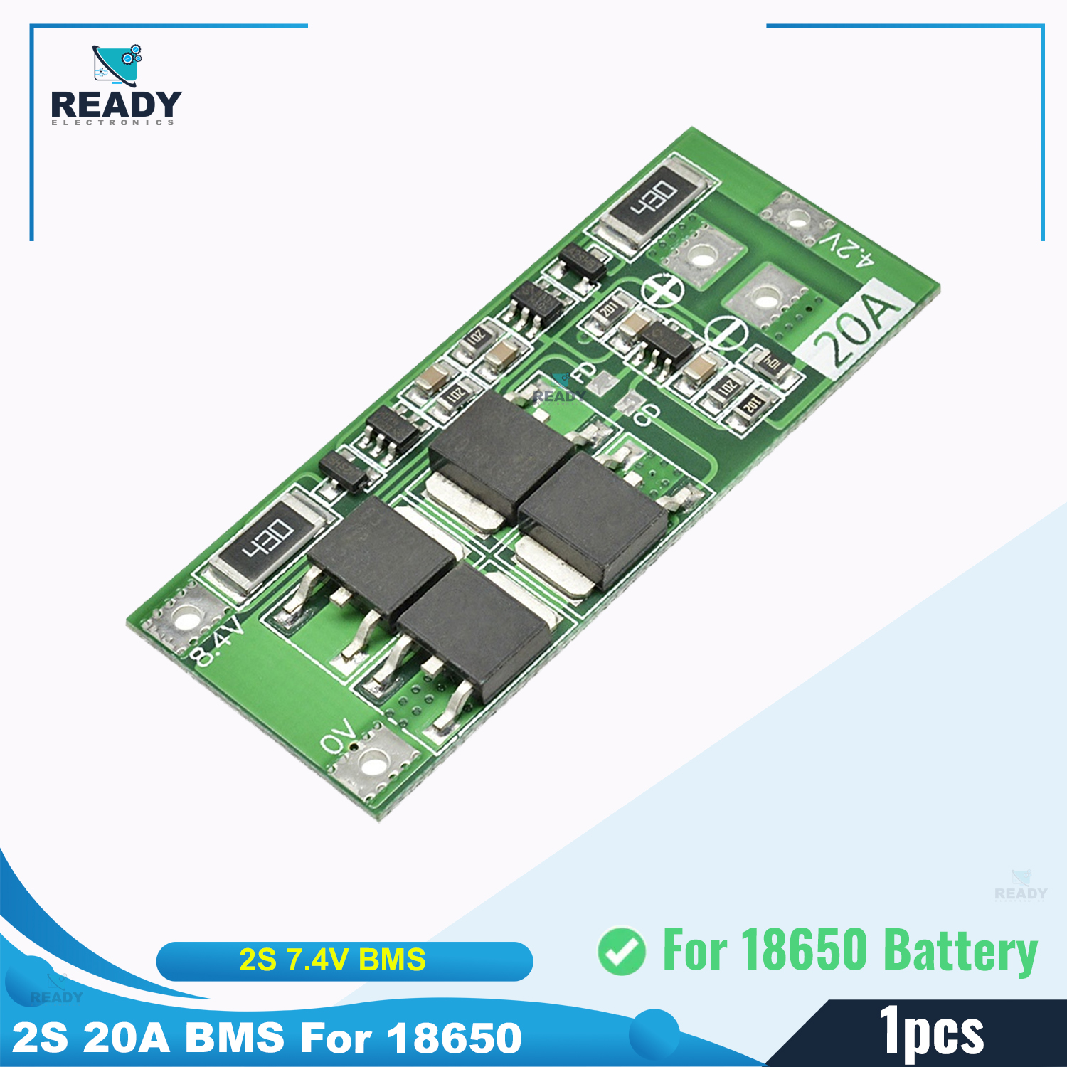 2S 20A Li-ion Lithium Battery Charger Protection Board PCB BMS For 20A ...